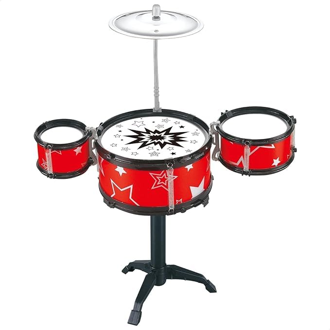 Mini Bateria Infantil Instrumento Brinquedo Musical com Prato Tambor ...