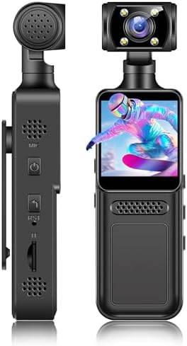 Amazon.com : 4K WiFi Action Camera with 180° Rotating Lens and LED ...