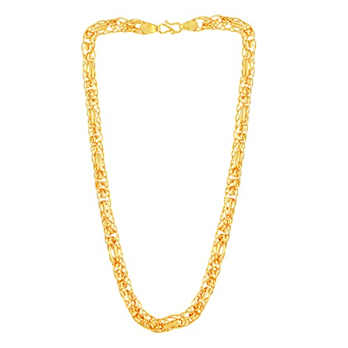 Buy MEENAZ Chain for Men Boys Husband gents boyfriend Stylish golden ...