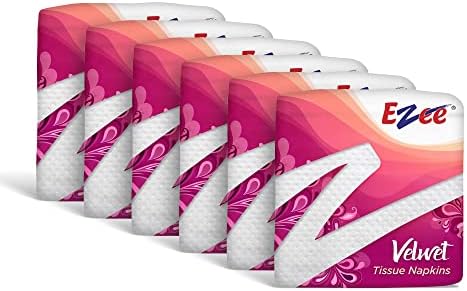 Ezee Velvet Tissue Paper Napkins 300 Pulls | Soft & Absorbent | Pack of ...