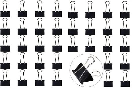 Baraky 36 PCS Binder Clips, Mini Binder Clips, Small Binder Clips ...