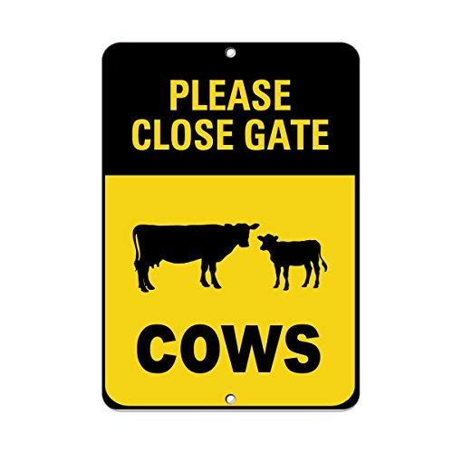 Please Close Gate Cows Activity Sign Farm Sign General Aluminum Metal ...
