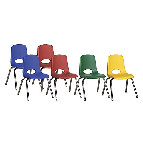 Amazon.com: ECR4Kids 16" School Stack Chair, Chrome Legs with Nylon ...