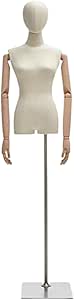 Amazon.com: Countertop Mannequin Body Half Body Mannequin Female ...