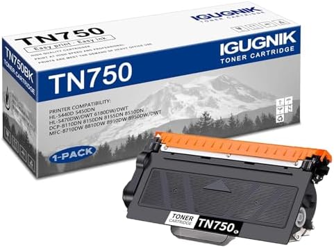 Amazon.com: 1 Pack TN750 Toner Cartridge, Compatible for Brother TN750 ...