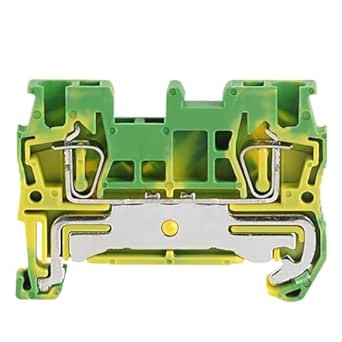 10/15/50pcs Spring Ground Terminal Block ST1.5-PE Din Rail Yellow Green ...
