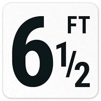 Amazon.com: 6 1/2 Ft/Six And a Half Feet Vinyl Adhesive Pool Depth Marker, 6x6 inches, Pool ...