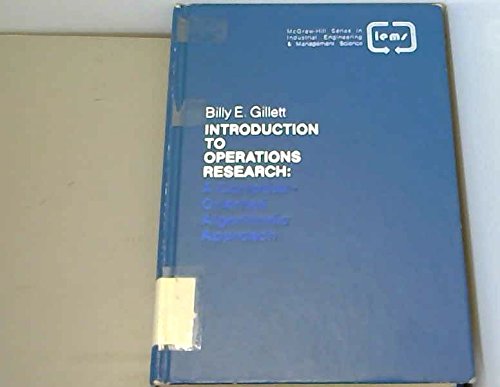 Introduction To Operations Research A Computer Oriented Algorithmic
