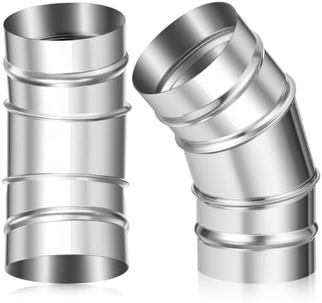 MorningRo 3 Inch Pellet Stove Pipe 45 Degree Stainless Steel Vent Stove ...