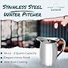 Amazon.com: Set of 2-96oz, Smooth Silver Stainless Steel Water Pitcher ...