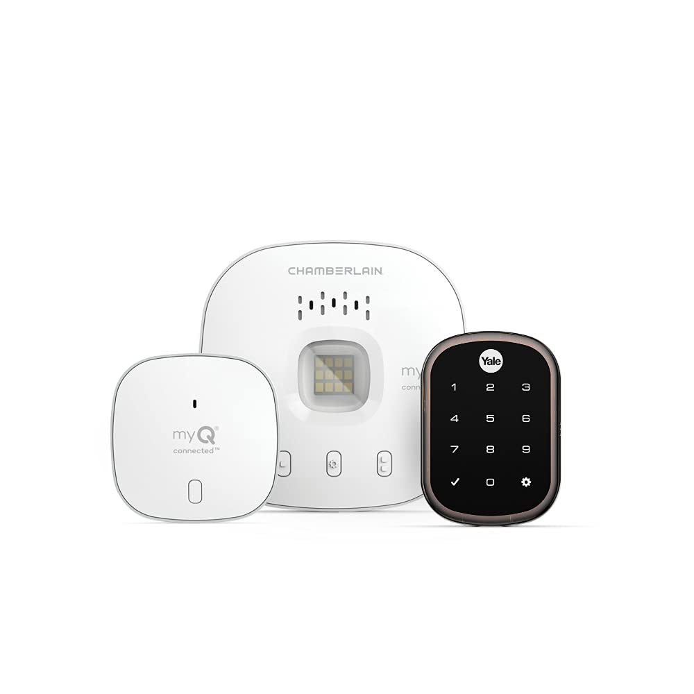 Yale | LiftMaster Smart Touchscreen Deadbolt (Oil Rubbed Bronze) & myQ ...