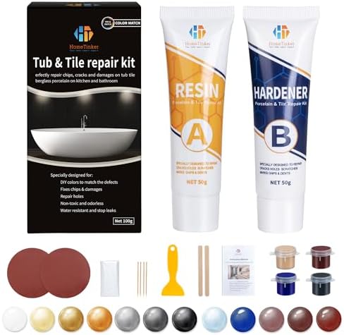 Fiberglass Tub Repair Kit(Color Match), Fiberglass Shower and Acrylic ...