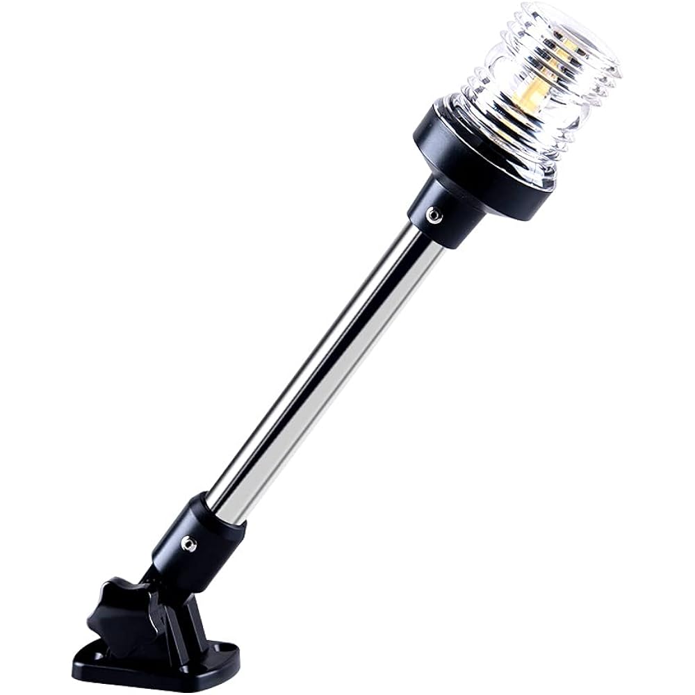 $3/mo - Finance White LED Fold Down Boat Stern Light Boat Anchor Light ...
