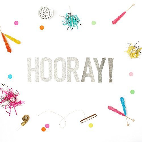 Amazon.com: HOORAY! Glitter Banner in Gold or Silver : Home & Kitchen