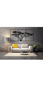 Amazon.com: VAILLA Tree of Life Wooden Wall Art Abstract Tree Man Woman ...