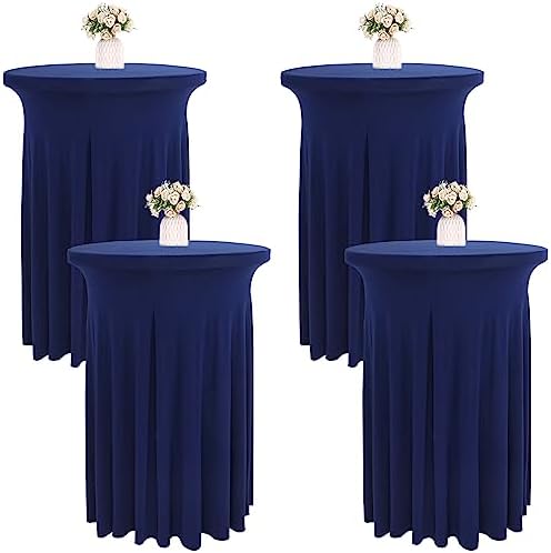 Amazon.com: 6 Packs 32"x 43" Round Cocktail Table Skirt,Spandex Stretch ...