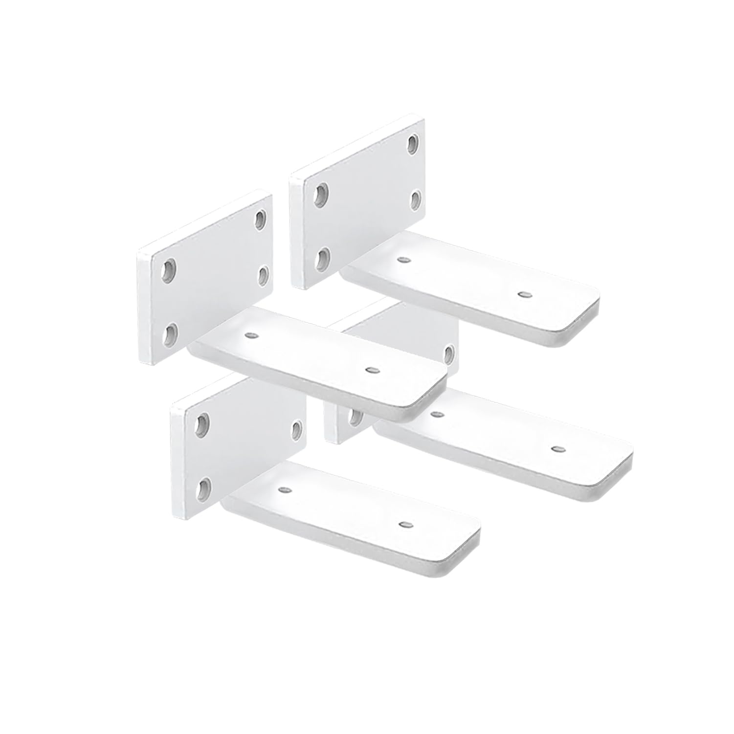 Snapklik.com : 4 Pack Shelf Brackets White 4 Inch Floating Shelf ...