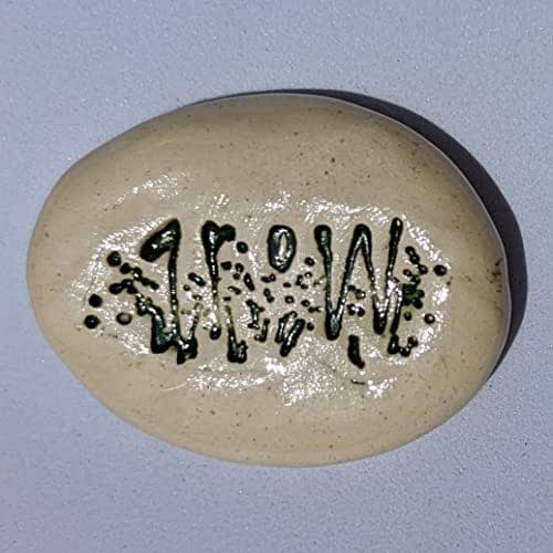 Amazon.com: GROW Pocket Stone - GREEN on WHITE Art Glaze ...