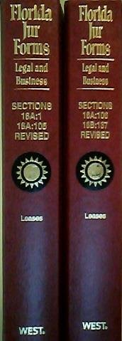 Florida Jur Forms Legal and Business Sections 16A:1-16B:137 (2 Volume ...
