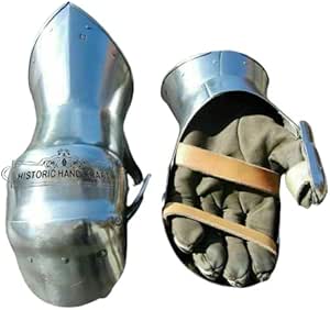 Amazon.com : HISTORIC HANDICRAFT Medieval Armor Gauntlets 18 Gauge ...