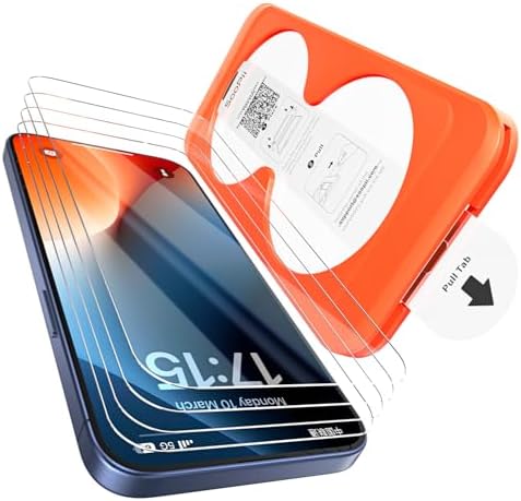 Amazon.com: MAGIC JOHN 2 Pack for iPhone 15 Pro Max 6.7 inch Tempered Glass Screen Protector ...