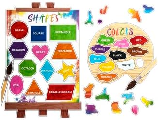 Amazon.com: Renewing Minds Colors and Shapes Mini Bulletin Board Set ...