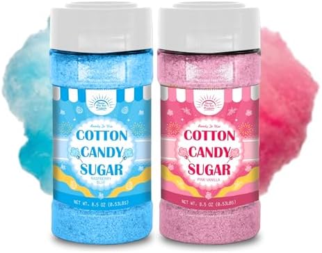 Amazon.com: Cotton Candy Floss Sugar Package of ct-(Pink Vanilla, Blue ...