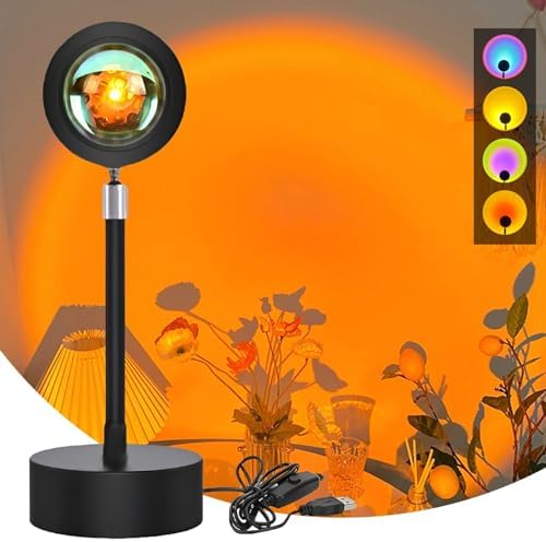 Sunset Lamp, 16 Colors Rainbow Sunset Projection Lamp, Height ...