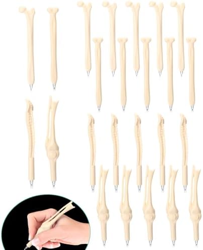 Amazon.com : Pasimy 100 Pcs Halloween Bone Shape Ballpoint Pens Bulk ...