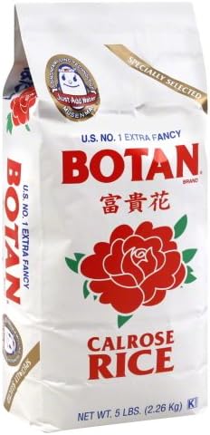 Amazon.com : Botan Calrose Rice Extra Fancy, 5lbs : Short Grain Rice ...