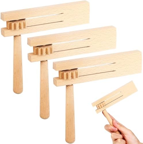 Gadpiparty Holz Rassel Ratsche, 3 Stück Holzratsche Geräusche Maker für ...