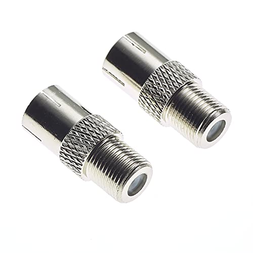 F Connector Socket To IEC Coax Socket, 75 Ohm – Antenna CATV TV FM PAL ...