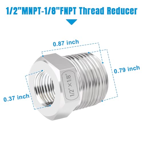 Snapklik.com : Quickun Stainless Steel Reducing Hex Bushing