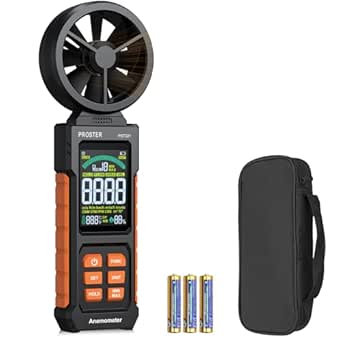 Amazon.com : Proster Digital Anemometer Wind Speed Meter - Handheld Air ...