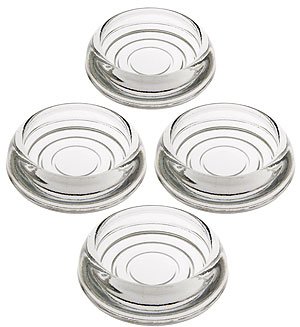 Set of 4 Glass Furniture Coasters - 3" Diameter: Casters: Amazon.com ...