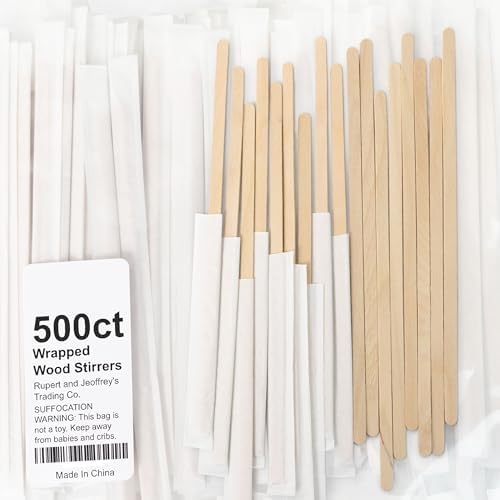 Amazon.com: [500ct] 7.5" Wrapped Wood Coffee and Tea Stirrers : Home ...