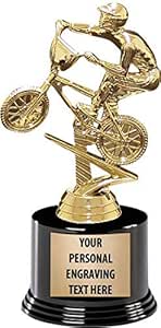 Amazon.com : Crown Awards Biking Trophies with Custom Engraving, 7.25 ...