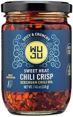 Amazon.com : WUJU Sweet Chili Crisp - Crunchy Spicy Peppers, Chilies, Garlic Crisps, Sesame Seed ...