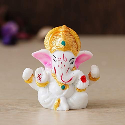 NRSON® Polyresin Meditating Lord Ganesha Idols for Home Decor, car ...