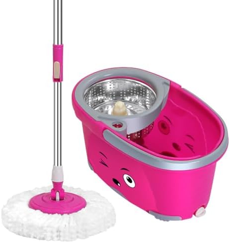 Amazon.com: Mekilta 360° Spin Mop with Bucket & Dual Mop Heads Slim ...