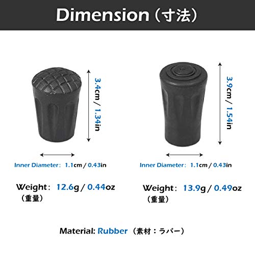 Snapklik.com : TRIWONDER Rubber Trekking Poles Tips Protectors Hiking ...