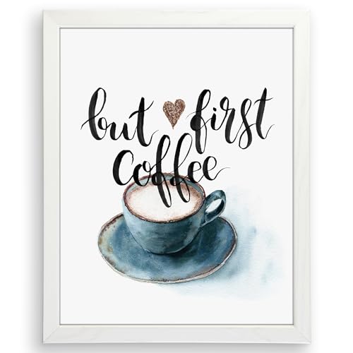 Amazon.com: But First Coffee Wall Art Print - Unframed - 8x10 | Kitchen ...