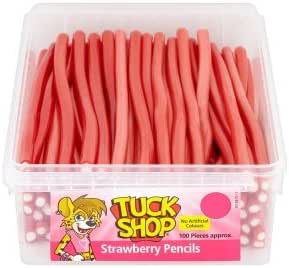 Box of 100 x Strawberry Pencils Sweets : Amazon.co.uk: Grocery