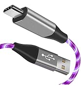 Amazon.com: USB Type C Cable, LED Light up USB A to Type C Charger Cord ...