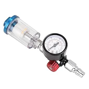 HVLP Air Regulator Pressure Gauge 1 4 Inline Separator Adjustable with ...