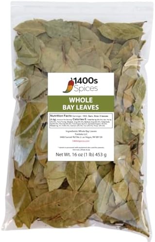 Amazon.com : 1lb Bay Leaves Semi Selected (whole and broken leaves ...
