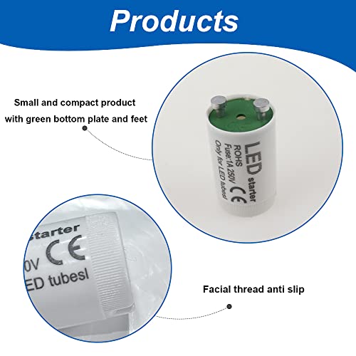 BlueX12 Pack LED Tube Light Starter for T8/T12 Starter for Led Tube ...