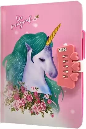 Barbarick Enterprises Cute Unicorn Lock and Key Diary for Girls, Lock ...