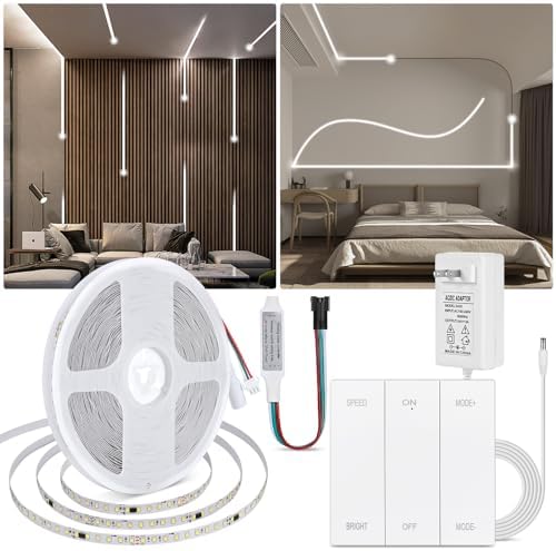 Amazon.com: HOUHUI White LED Strip Lights 50Ft,6500K White LED Light ...