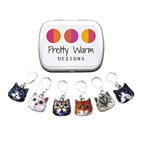 Cute Cats Removable Crocheting Stitch Markers, With Case, Grandmother ...